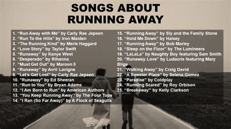79 Songs About Running Away Hubpages