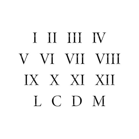 Roman Numerals Svg Roman Numbers Svg Vector Cut File For C Inspire