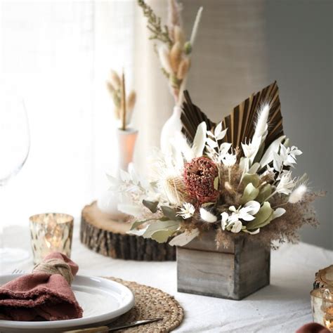 Dried Flower Table Decoration Etsy