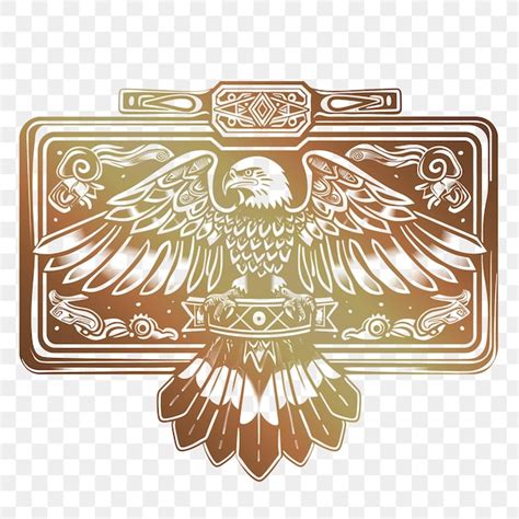 Premium Psd Cnc Belt Buckle Ink Art With Eagle And Flag Motifs Small