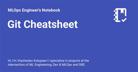 Git Cheatsheet MLOps Engineer S Notebook