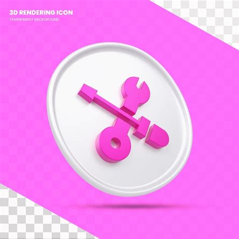 Premium Psd Setting 3d Rendering Icon