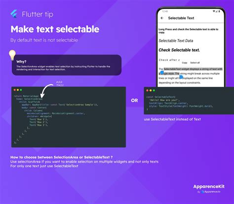 Make text selectable