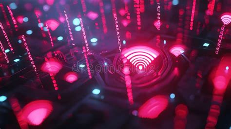 Digital Connectivity Visualization Cyber Space Abstract Art Futuristic Environment Close Up View