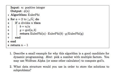 Solved Euler S Totient Function Or Euler S Phi Function Is Chegg