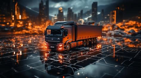 Premium Ai Image Gps Navigation For Logistics Routes Concept Ai