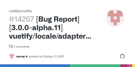 Bug Report 300 Alpha11 Vuetifylocaleadapters Not Found · Issue