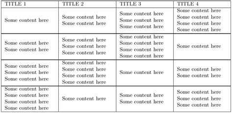 Multirow Formatting Table With Multiple Items In Cells In One Column TeX LaTeX Stack Exchange