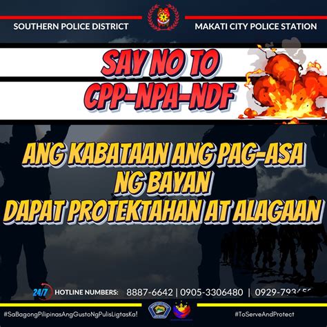 Say No To Cpp Npa Ndf Ang Makati City Police Station