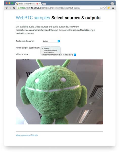 Choose Cameras Microphones And Speakers From Your Web App Chrome For