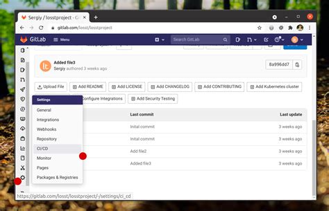 Настройка GitLab CI CD Losst