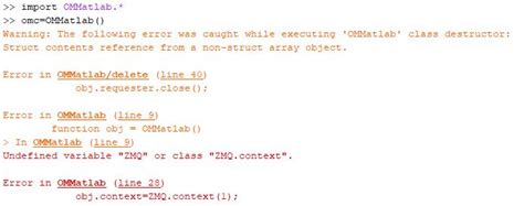 error using ommatlab · issue 3 · openmodelica ommatlab · github