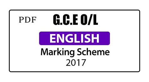 2016 Ol English Marking Scheme