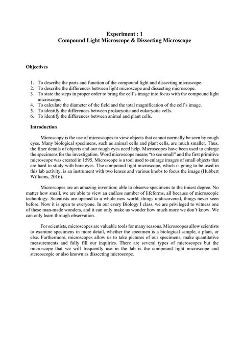 SOLUTION Bio Histology Of Cell Lab Report Studypool