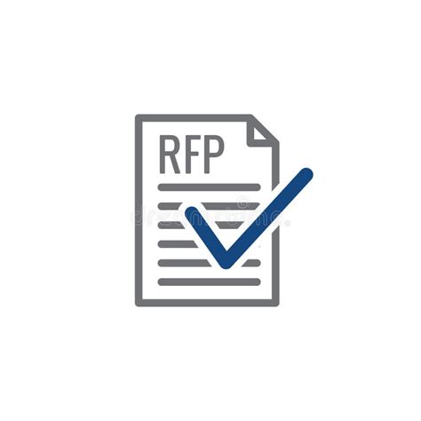 Rfp Icon Request For Proposal Concept Or Idea Stock Vector