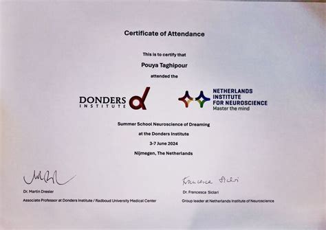 Pouya Taghipour On Linkedin Neuroscience Dreaming Dondersinstitute