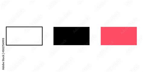 Set Of 2d Rectangle Shape In Mathematics Stock Vector Adobe Stock
