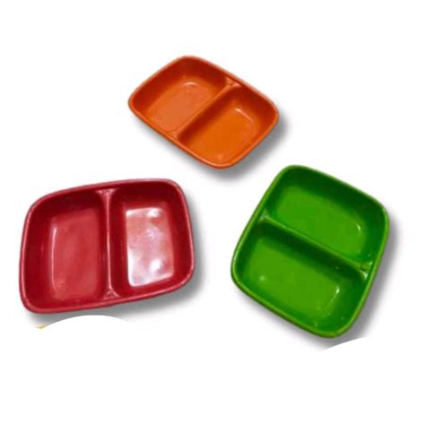 Jual Harga 1 Lusin Lepek Sambal Sekat Kotak Lepek Kecil Warna Melamin Tebal Ijima Dbs035