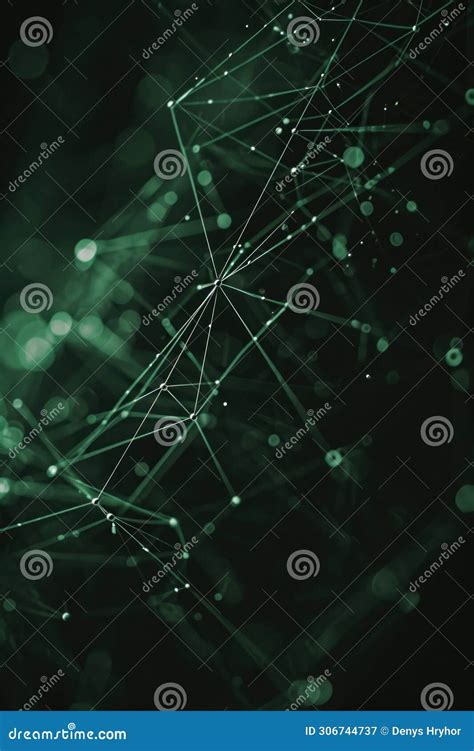 Abstract Polygonal Space Low Poly Dark Background With Connecting Dots And Lines Connection