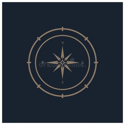 Compass Icon Isolated On Backgroundmodern Flat Compass Pictogram