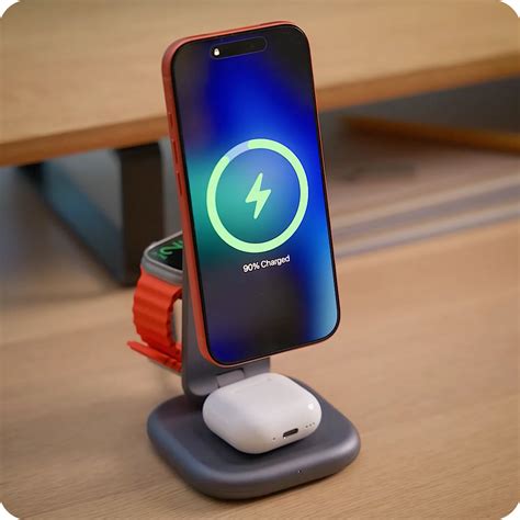 3 In 1 Foldable Wireless Charging Stand With Qi2 25w Charger Satechi