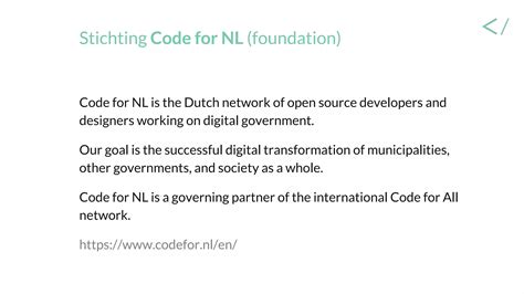 Code For Nl Towards A Shared Component Library Ppt