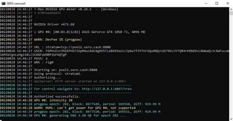 t rex miner error [warn nvml can t get power for gpu 0 not