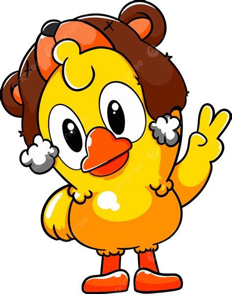 곰 모자와 만화 치킨 만화 닭 곰 머리 Png 일러스트 및 벡터 에 대한 무료 다운로드 Pngtree