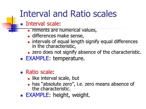 Ratio Scale Examples