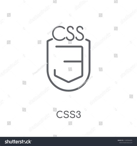 Css3 Linear Icon Modern Outline Css3 Stock Vector Royalty Free 1228584835 Shutterstock