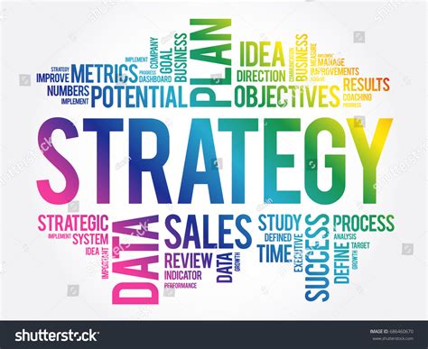 Strategy Word Cloud Collage Business Concept Stock Vector Royalty Free Shutterstock