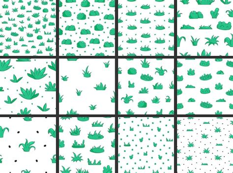 Premium Vector Growing Grass And Plant Seamless Pattern