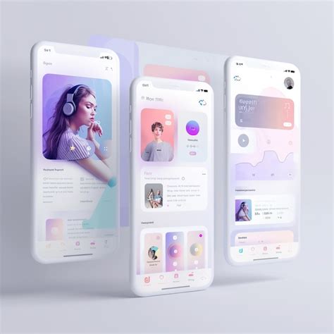 Mobile Application Screen Design In Different Style And Pattern Generative Ai Premium AI