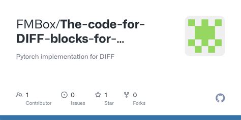 Github Fmboxthe Code For Diff Blocks For Classification Pytorch