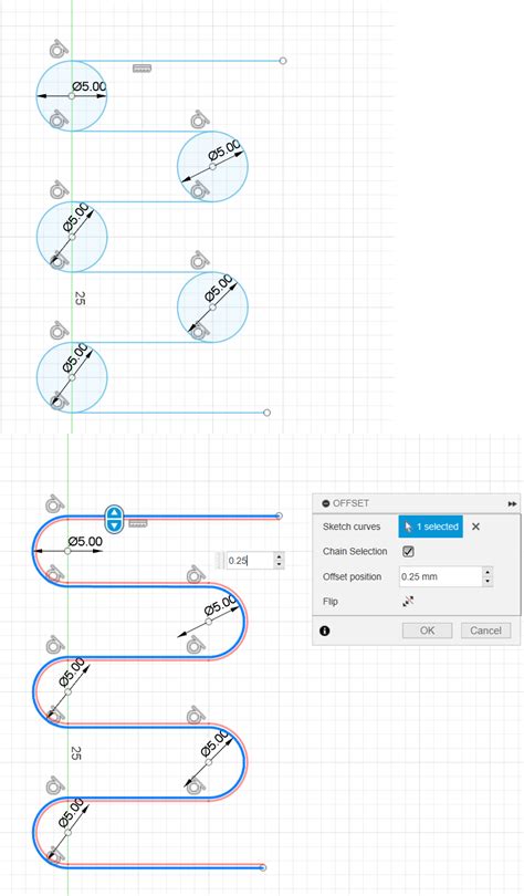 Solved Offset Series Of Lines And Curves Autodesk Community