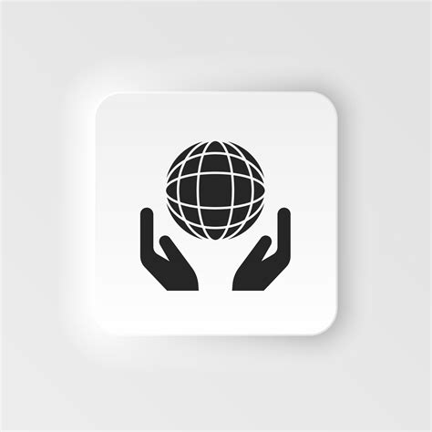 Safe World Bioengineering Neumorphic Style Vector Icon Biotechnology