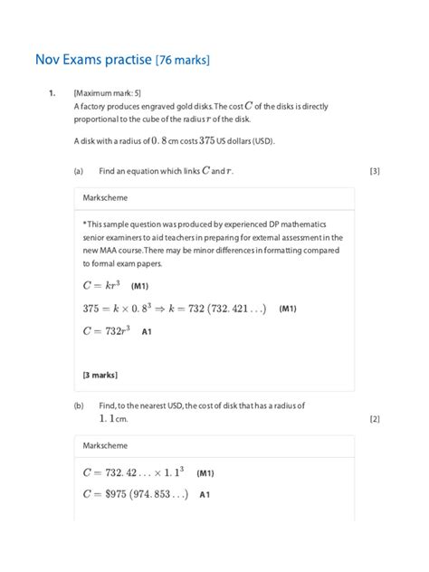 Nov Exams Practise Pdf P Value Mathematics