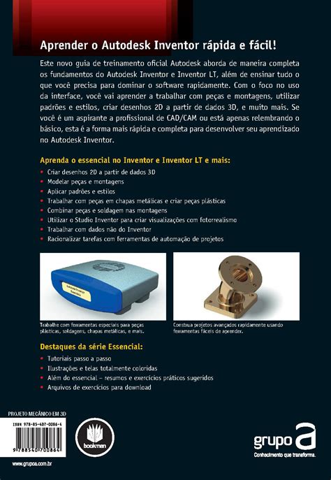 autodesk inventor 2012 e inventor lt 2012 essencial série guia de