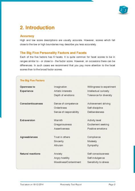 Personality Pdf 96793 Anonymous Sample Report Personality Test 123test