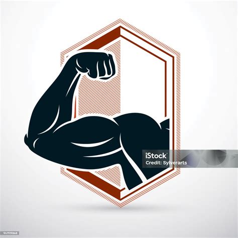 강한 근육 팔 선수 그래픽 벡터 일러스트 레이 션입니다 파워 리프팅 건강한 생활방식에 대한 스톡 벡터 아트 및 기타 이미지 건강한 생활방식 교차 훈련법 근육 Istock