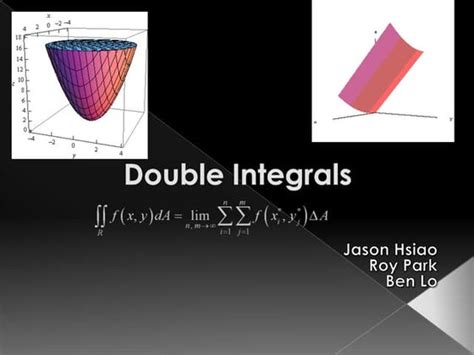 Double Integral Powerpoint Pptx Physics Science