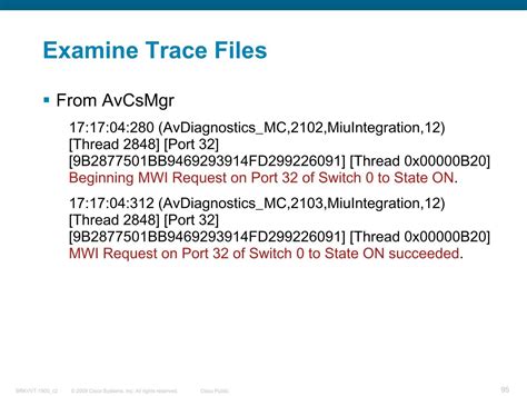 Examine Trace Files F