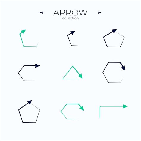 Premium Vector Line Arrow Icon Set Line Icons Collection Modern Vector Symbols