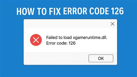 how to fix xgameruntime dll error code 126 in windows 10 11