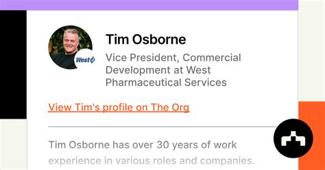 Tim Osborne Vice President Commercial Development At West