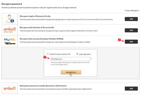 Modalità Di Recupero Credenziali Accesso Database Mysql Guide Hosting