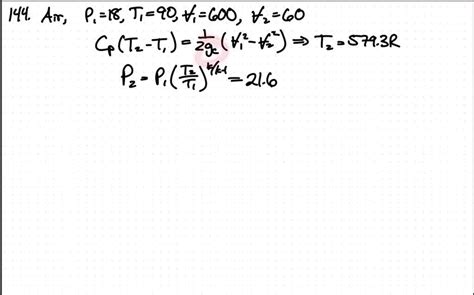 SOLVED A Subsonic Diffuser Flow Is Steady And Adiabatic With Inlet Mach