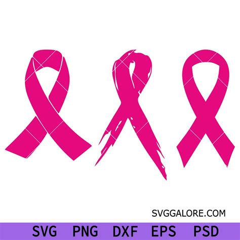 Cancer Awareness Ribbon Svg Ribbon Vector Svg Pink Cancer Ribbon Svg