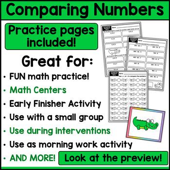 Comparing Numbers Place Value With Hundreds Math Center Game Activity