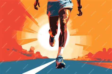 Premium Ai Image Colorful Running Marathon Poster People Run Colorful